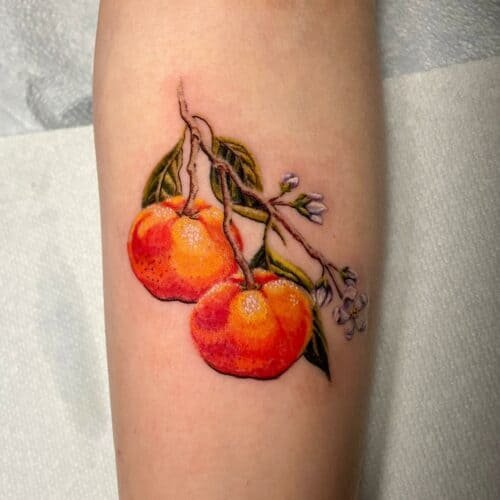 Colorful And Symbolic Fruit Tattoos Ideas