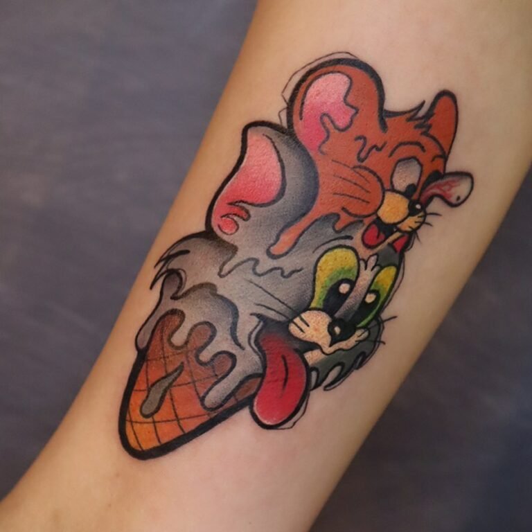 Cute Tom And Jerry Tattoo Ideas