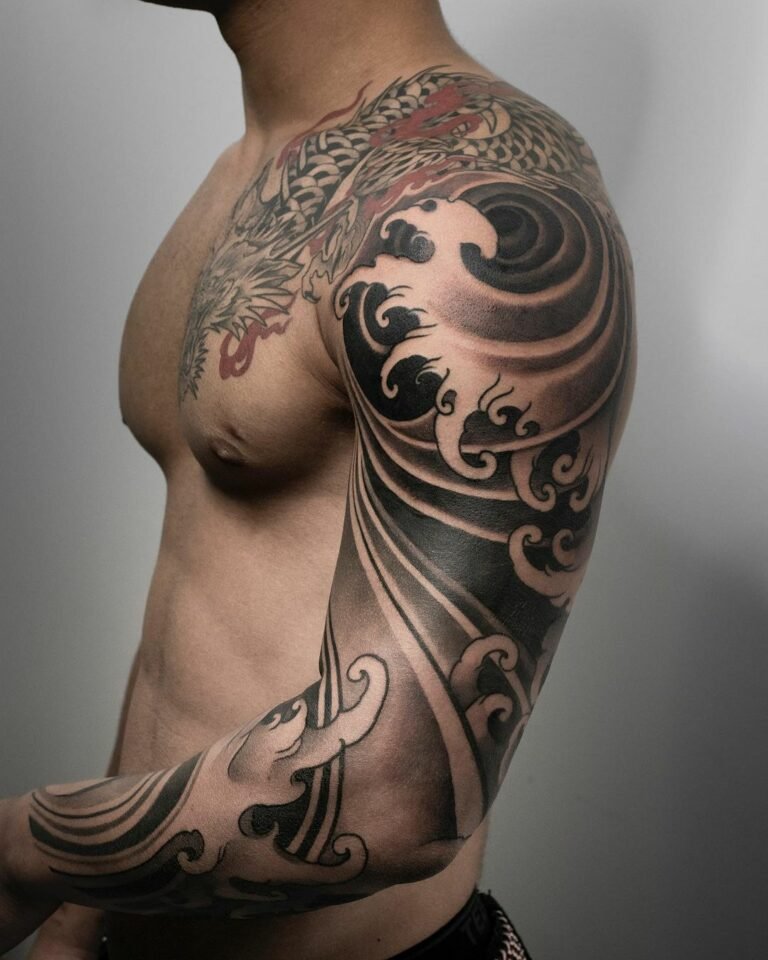 12 Best Waves Tattoo Designs | Unleash Your Inner Ocean