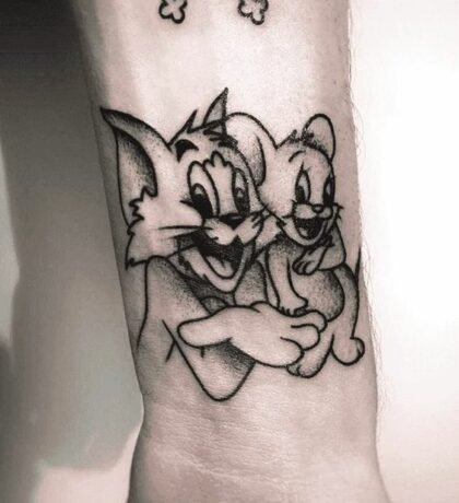 Cute Tom And Jerry Tattoo Ideas