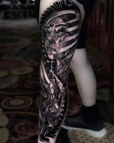 10 Creative Leg-Sleeve Tattoo Ideas